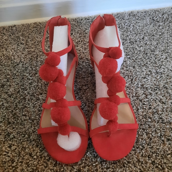 torrid | Shoes | Torrid 9w Ride Pom Dressy Sandals | Poshmark